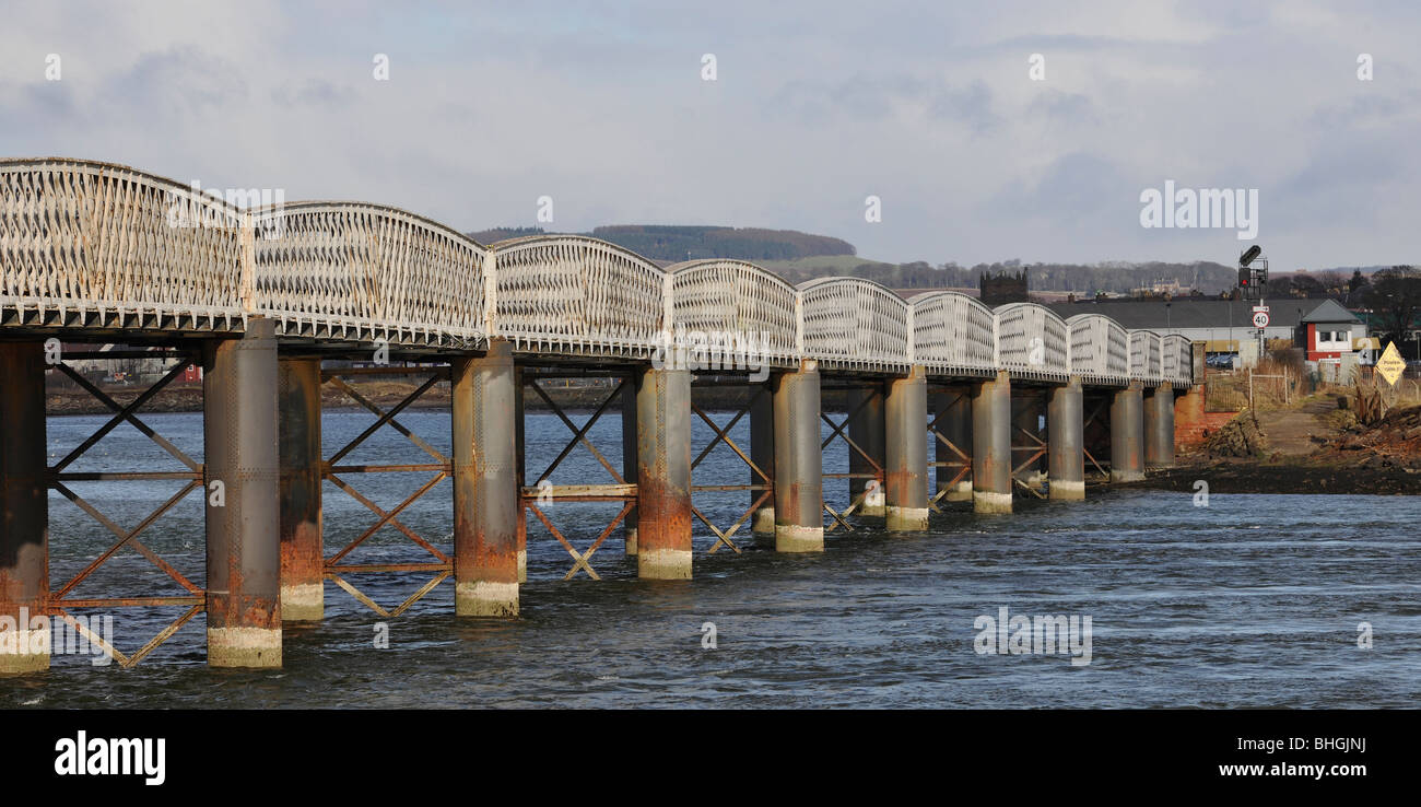 Railway bridge at Montrose, Angus, Scotland, Uk Stock Photo - Alamy