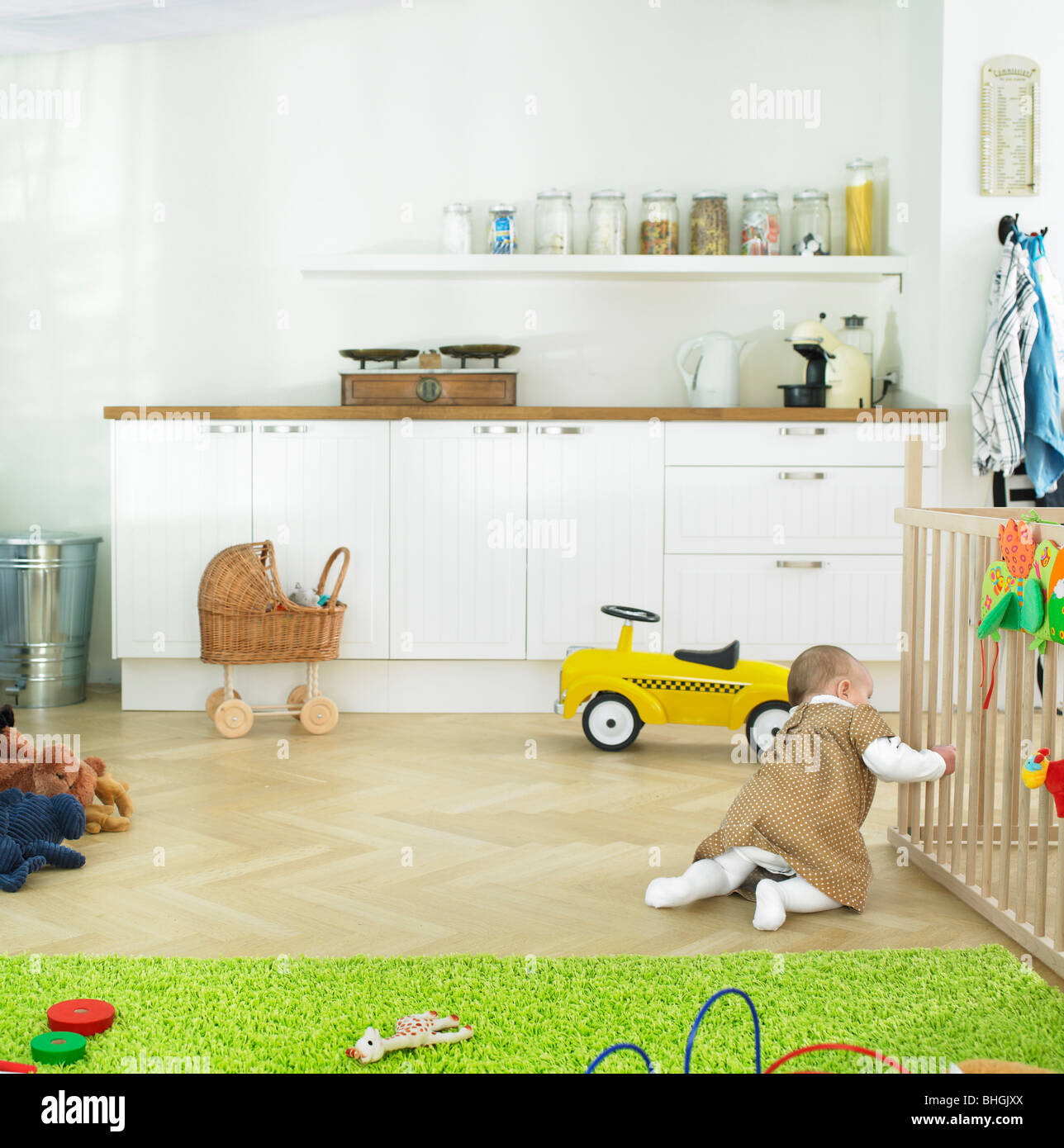 baby playing alone Stock Photo - Alamy