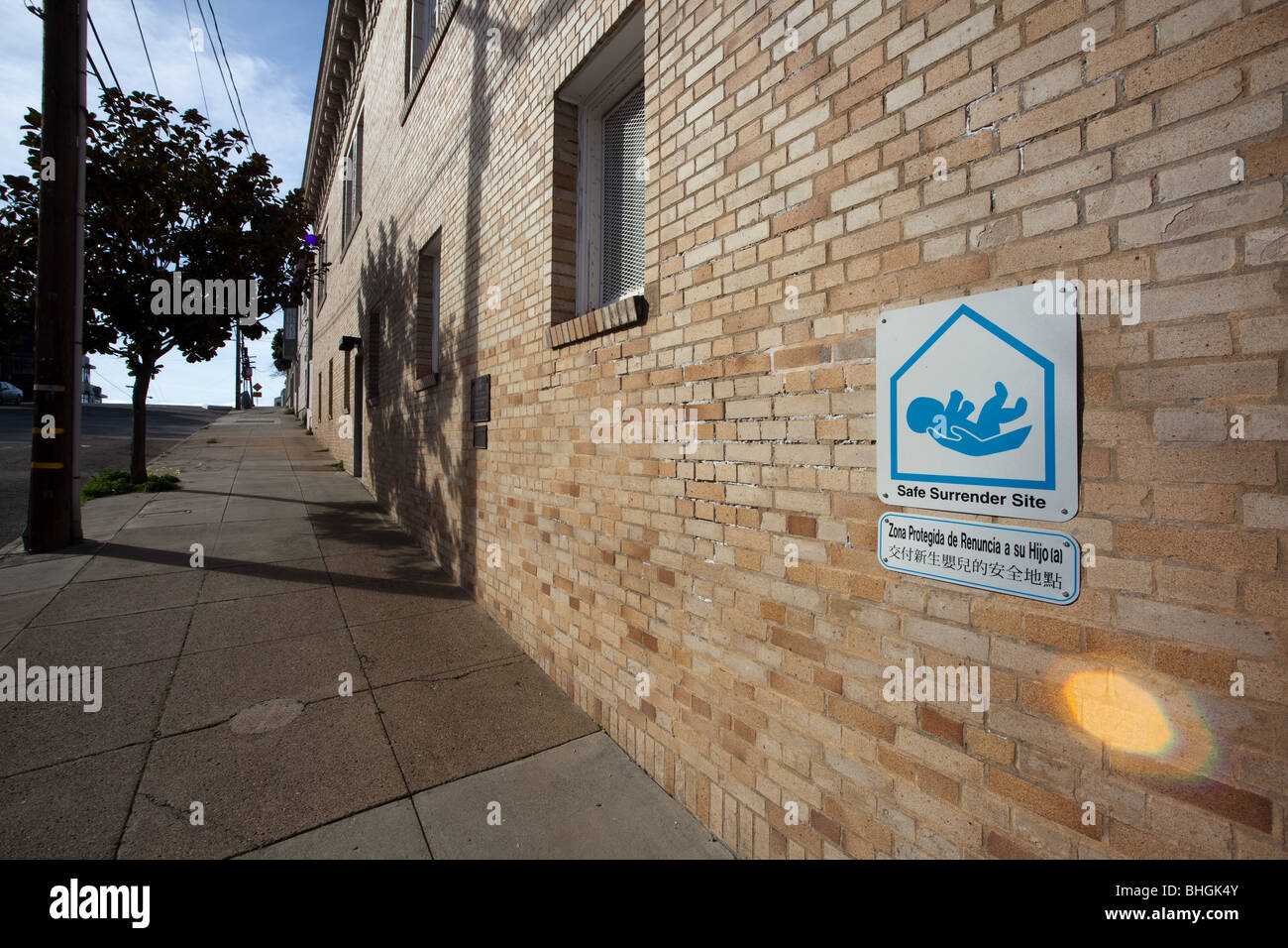 safe surrender site for newborn dropoff Stock Photo - Alamy