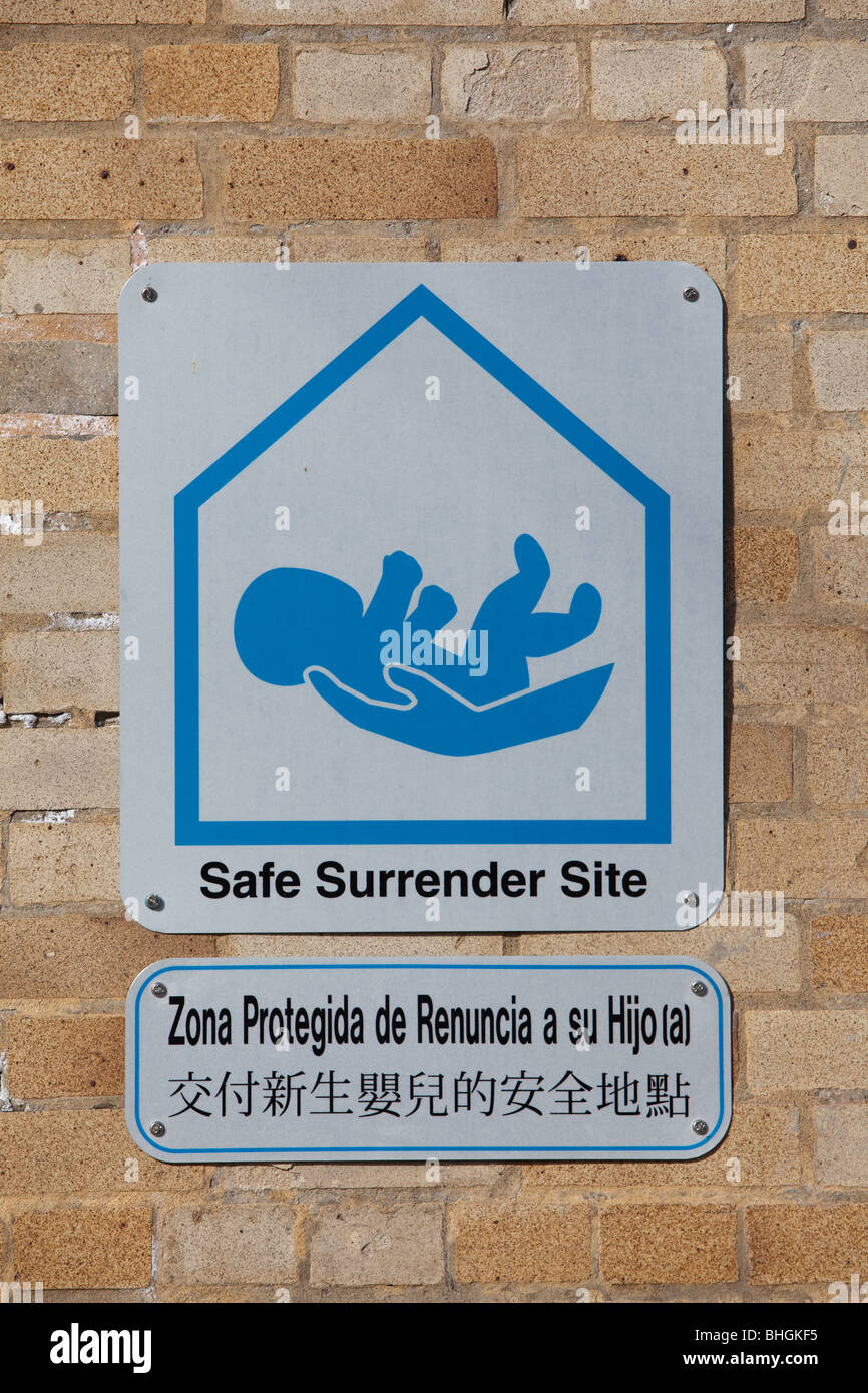 safe surrender site for newborn drop off Stock Photo - Alamy