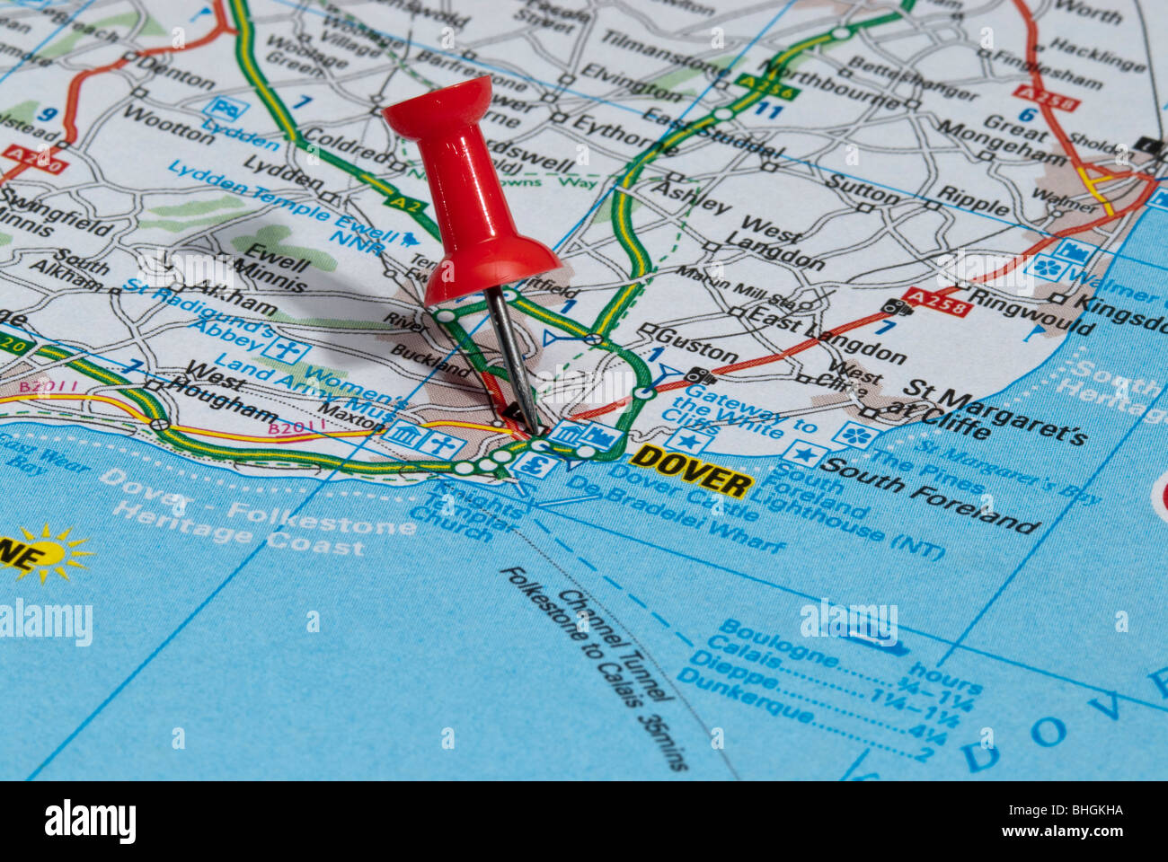 Map of dover hi-res stock photography and images - Alamy