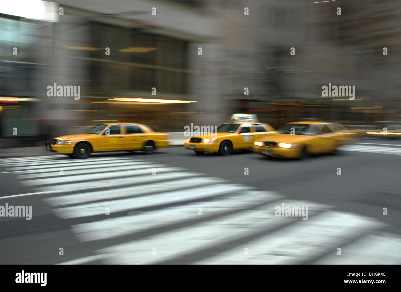 New York Taxi Cab movement Stock Photo - Alamy