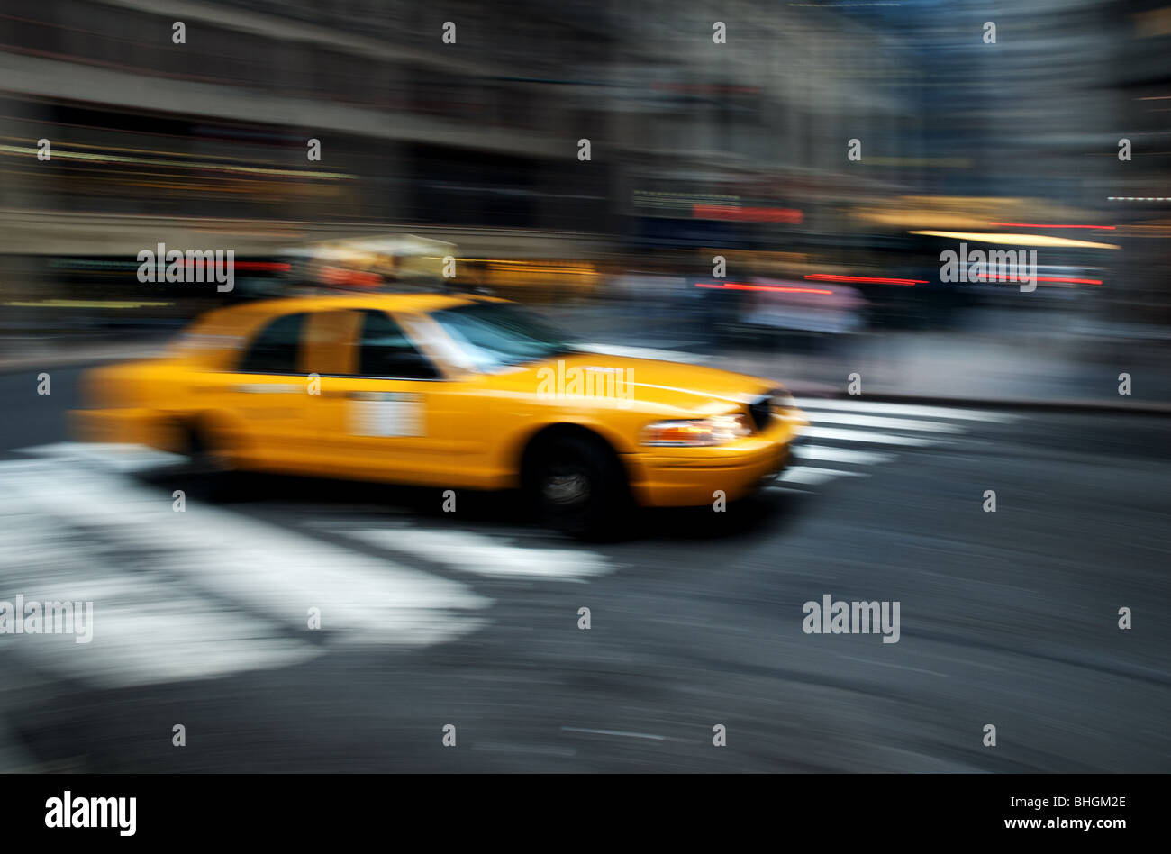 New York Taxi Cab movement Stock Photo - Alamy
