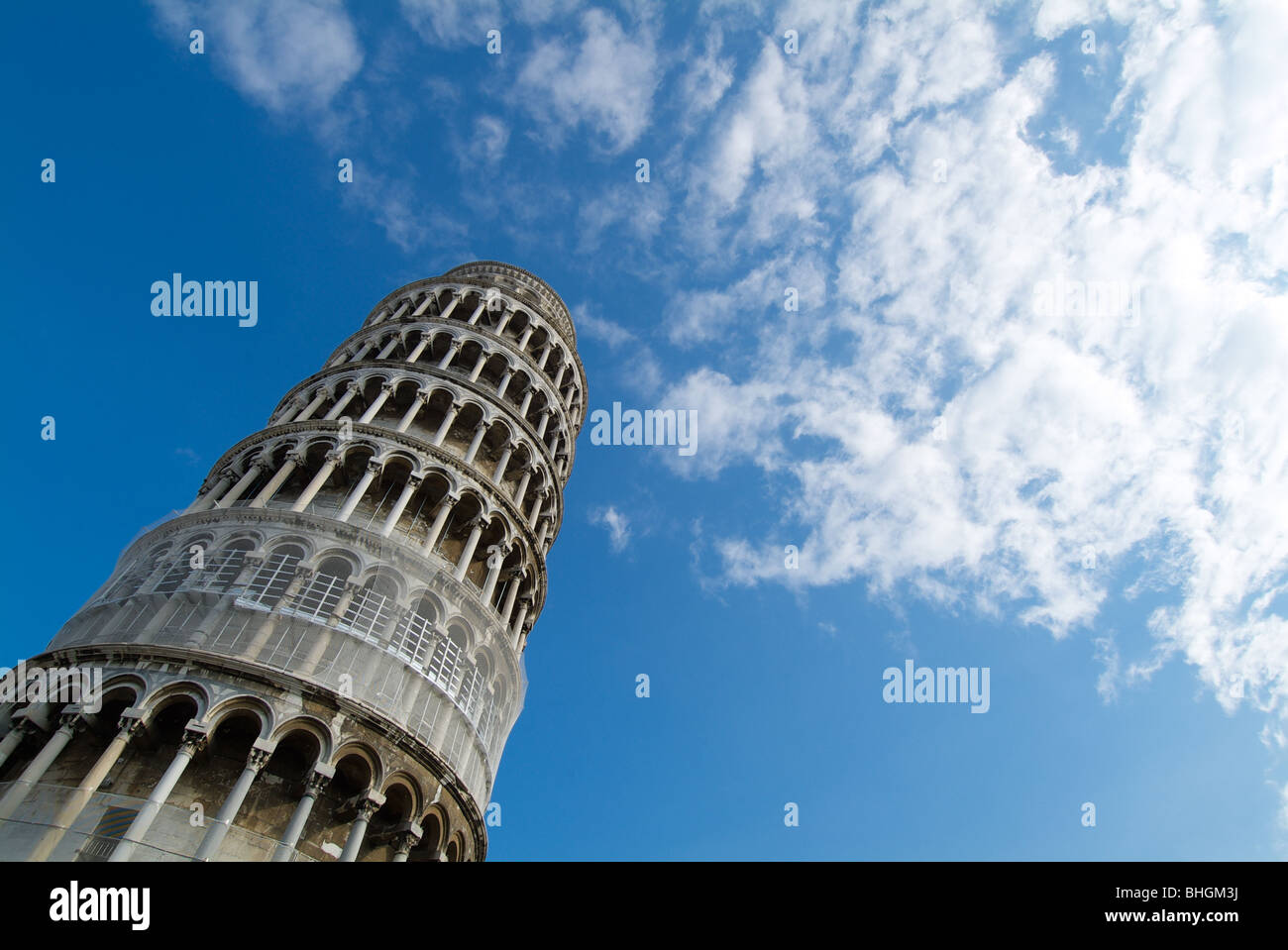 Leaning tower of Pisa with sky as background Stock Photo - Alamy