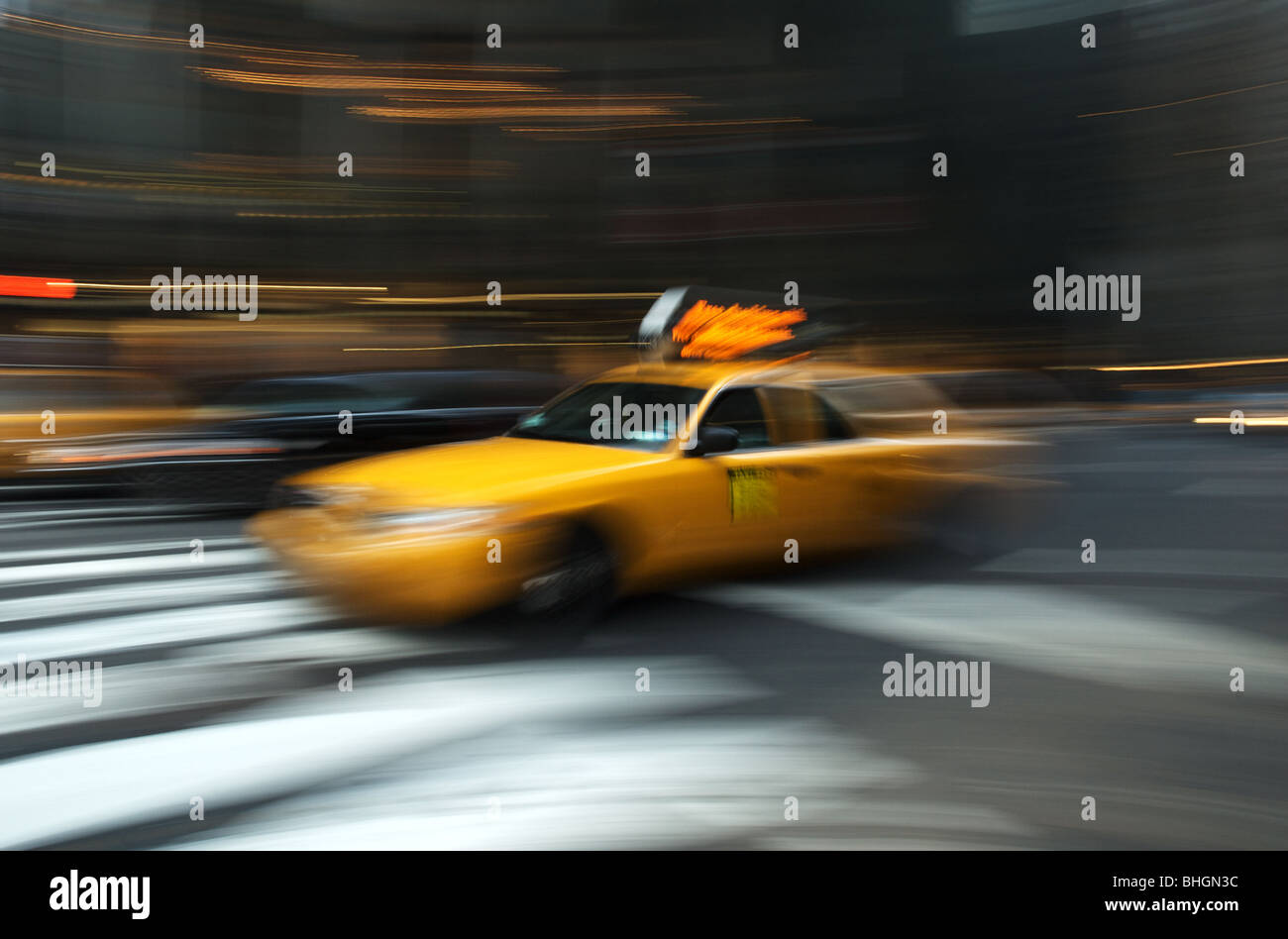 New York Taxi Cab movement Stock Photo - Alamy