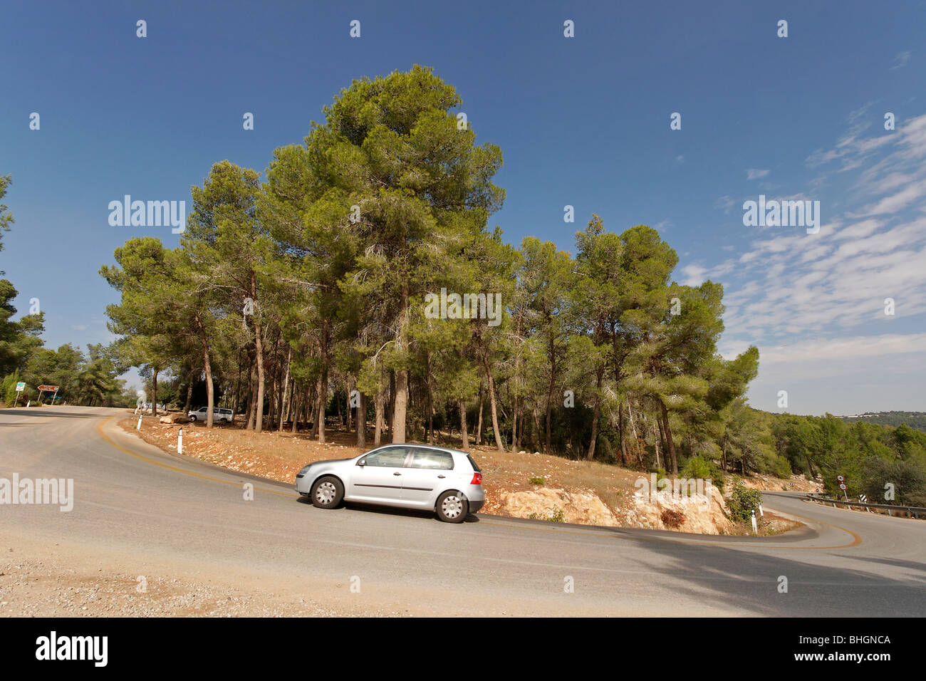 Israel, Jerusalem Mountains. Route 395 Eshtaol-Ein Karem Stock Photo ...