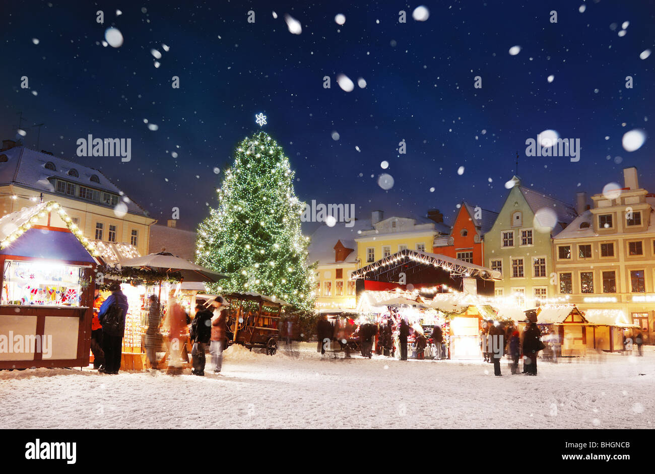 Tallinn Christmas Market Stock Photo - Alamy