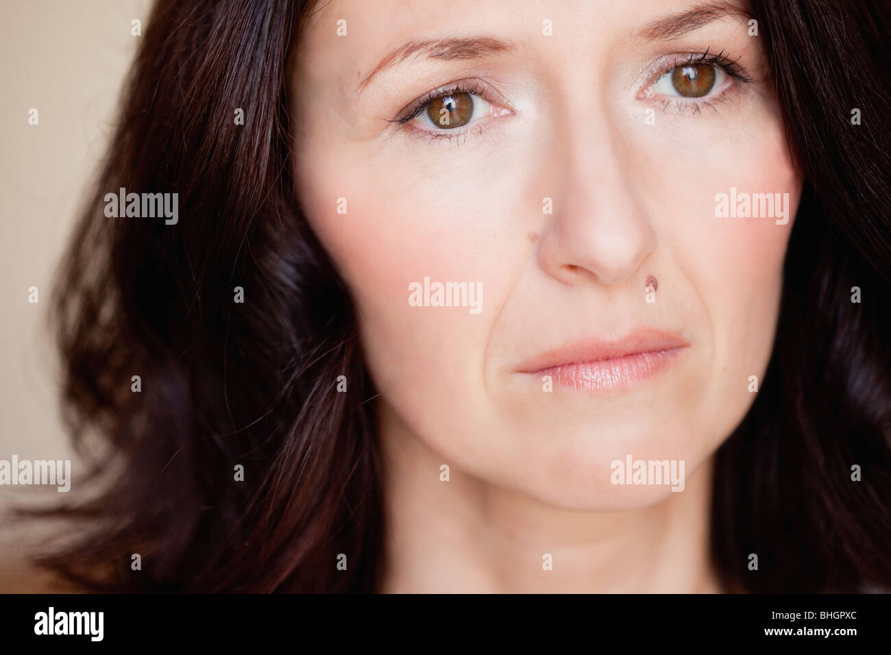 woman looking into distance Stock Photo - Alamy