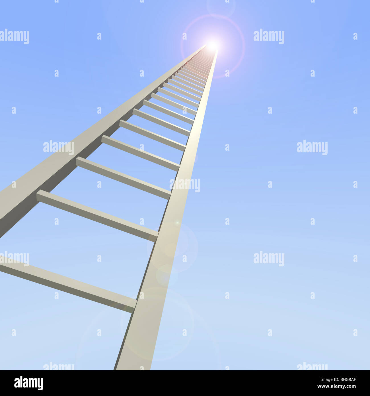 Ladder reaching up to the sky Stock Photo - Alamy