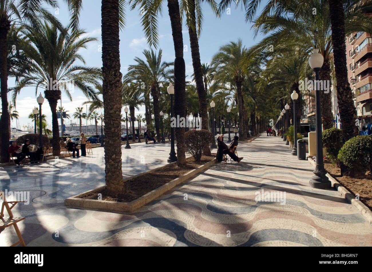 The Promenade Explanada de España in Alicante Stock Photo - Alamy