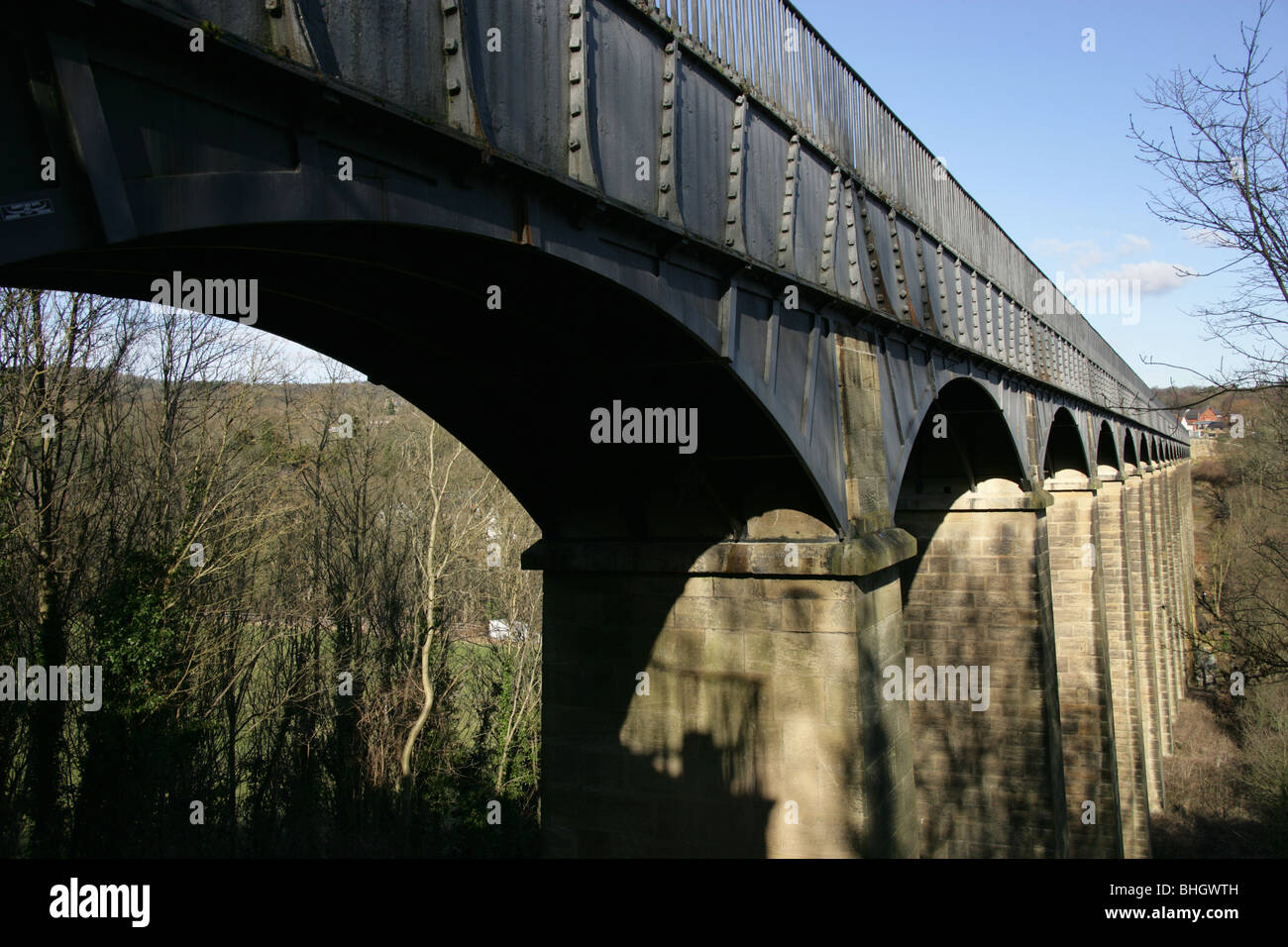 Village of Trevor, Wales. The Thomas Telford and William Jessop built ...