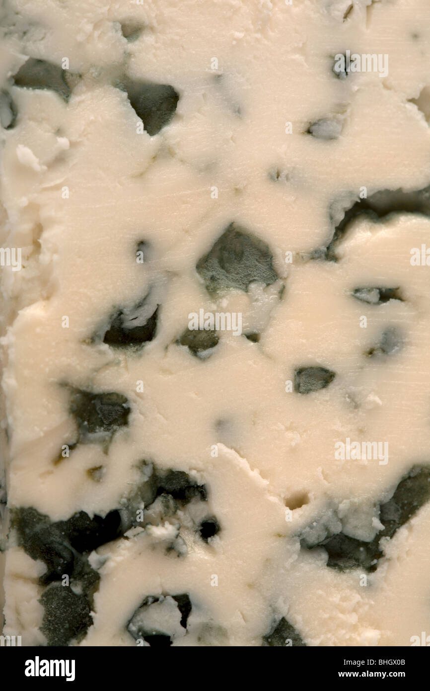 Portion of the Danish blue cheese close up Stock Photo - Alamy