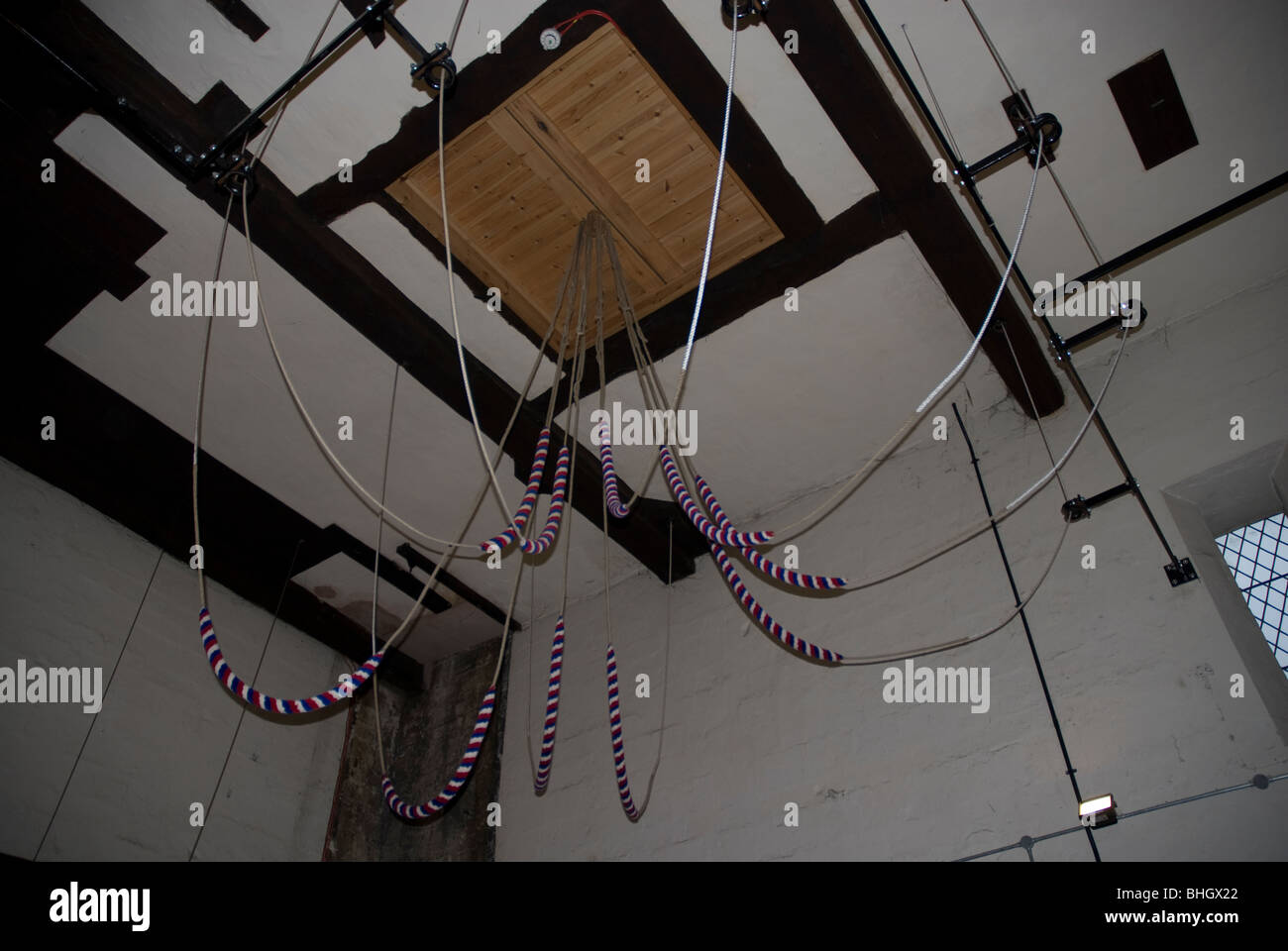Church bell ropes ringing hi-res stock photography and images - Alamy