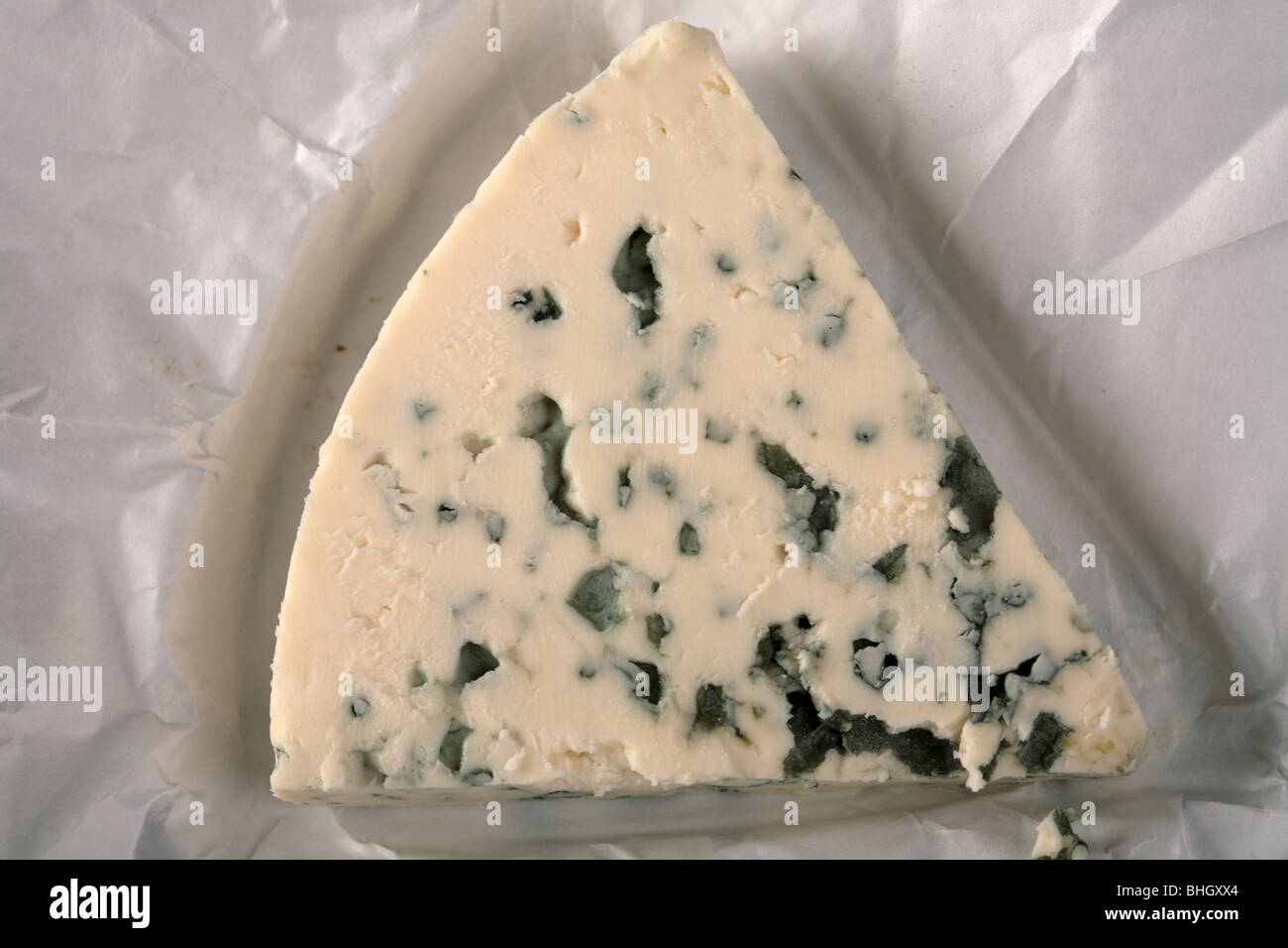 Portion of the Danish blue cheese close up Stock Photo - Alamy