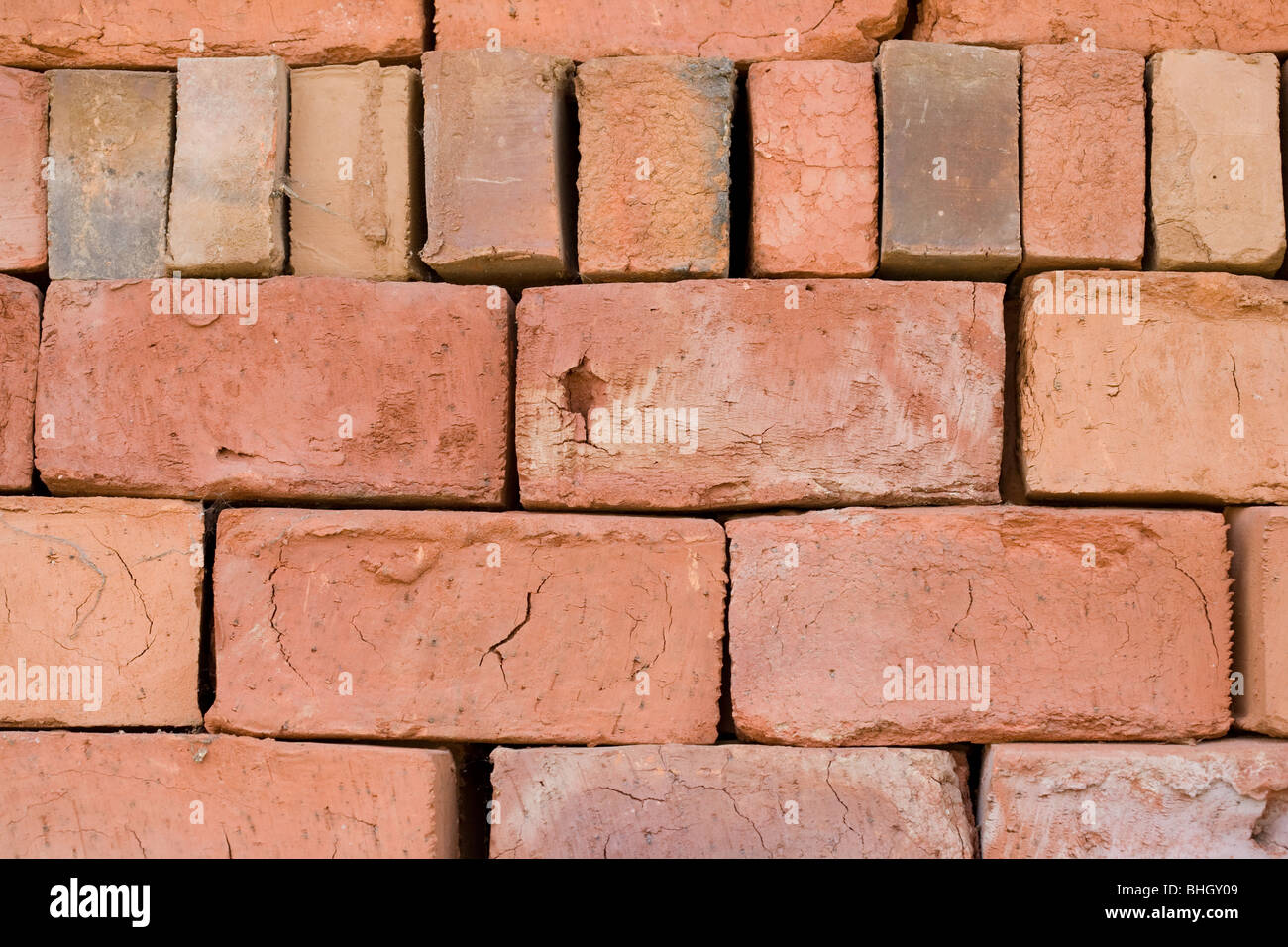 Image of a stack of red bricks Stock Photo - Alamy