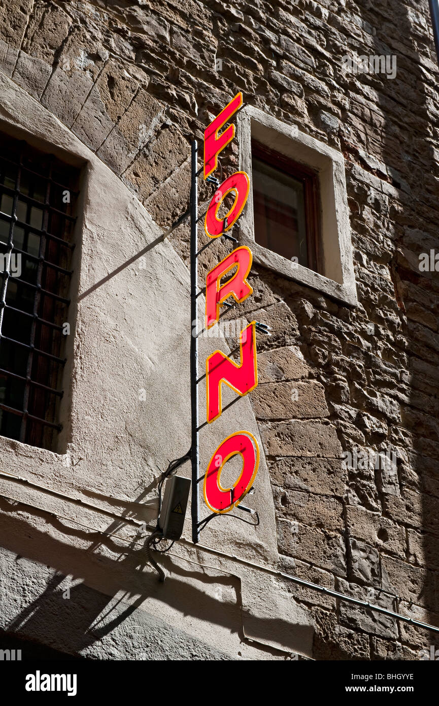 Neon Italian Restaurant Sign, Florence, Tuscany, Italy Stock Photo - Alamy
