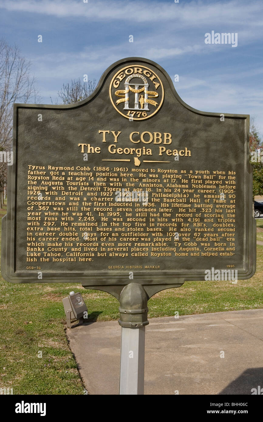 TY COBB THE GEORGIA PEACH Tyrus Raymond Cobb (1886-1961) moved to ...