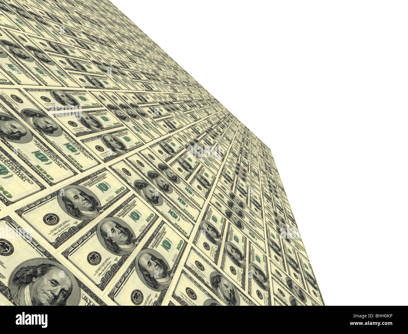 The flat surface painted into image of dollars Stock Photo - Alamy