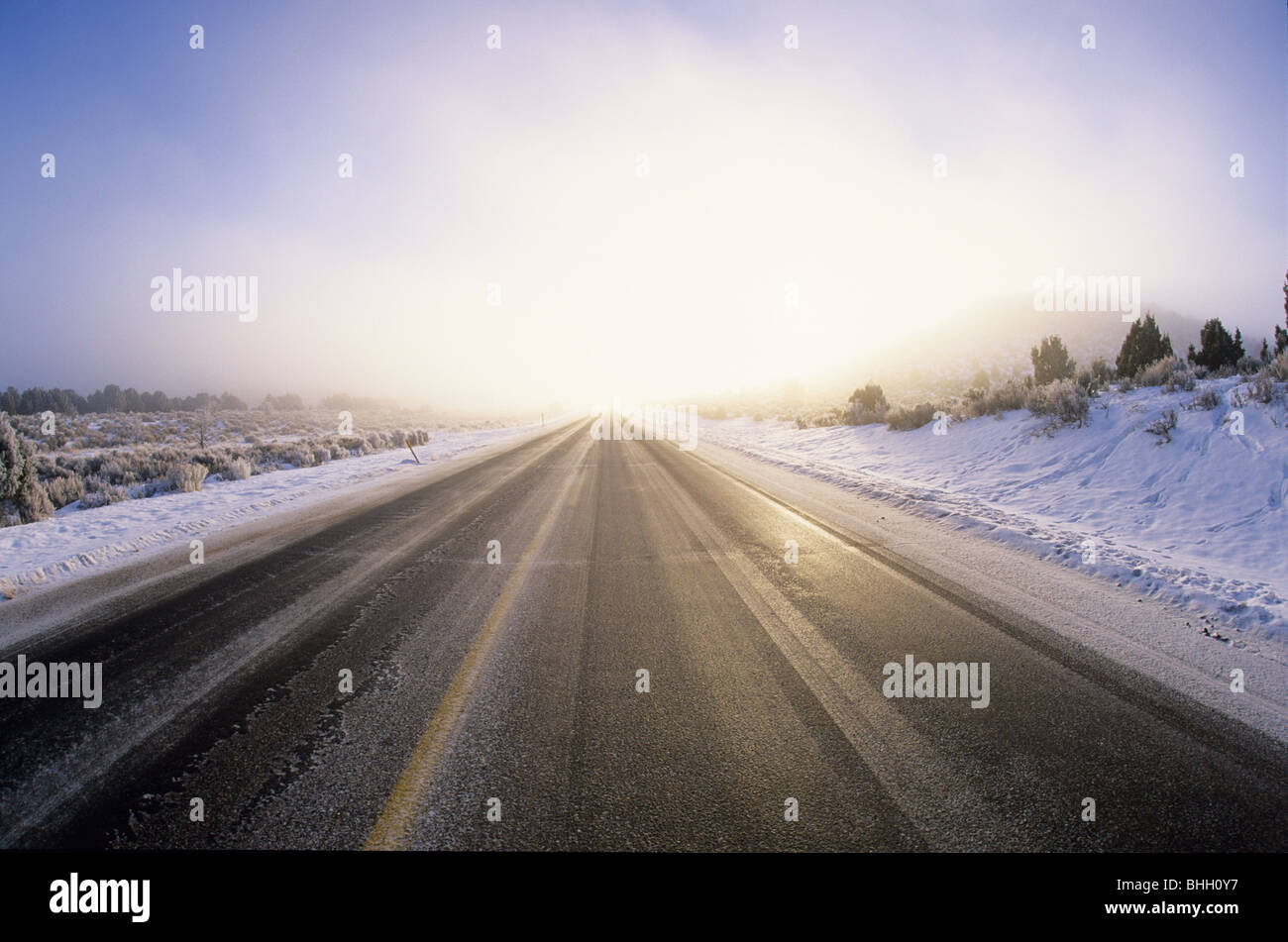 road ice winter danger snow travel hazardous fog isolation fear ...