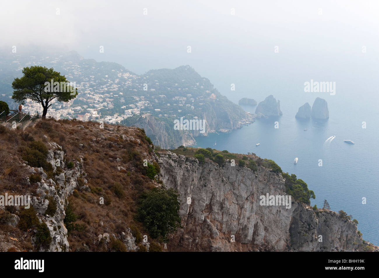 Spectacular View of Capri from Monte Solaro, Island of Capri, Italy ...