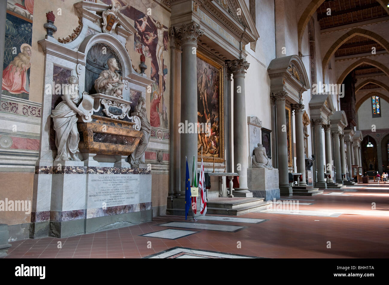Inside the Basilica of Santa Croce, Burial Place of Many Famous and ...