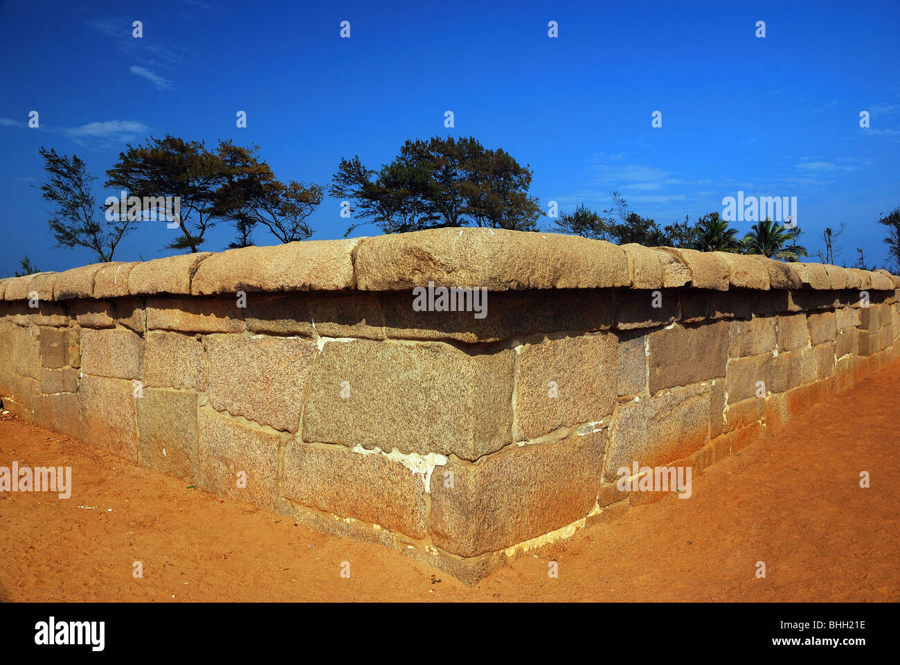 Triangle View of Mahabalipuram Shore Temple Wall, Chennai Stock Photo ...