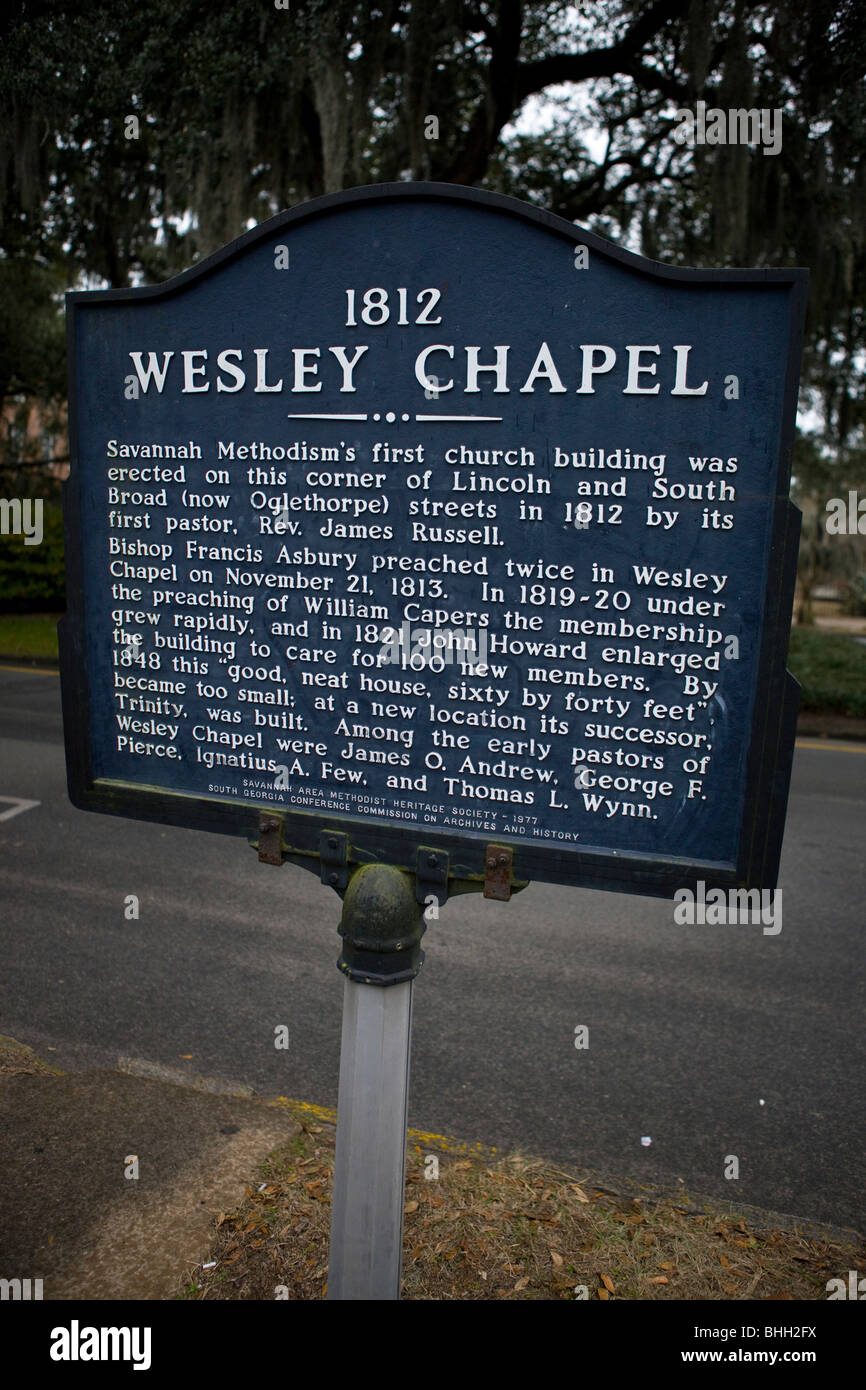 1812 Wesley Chapel Savannah Methodism's first church building was ...