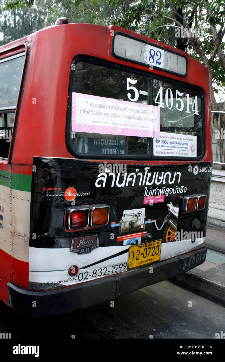 Bangkok Local bus Stock Photo - Alamy