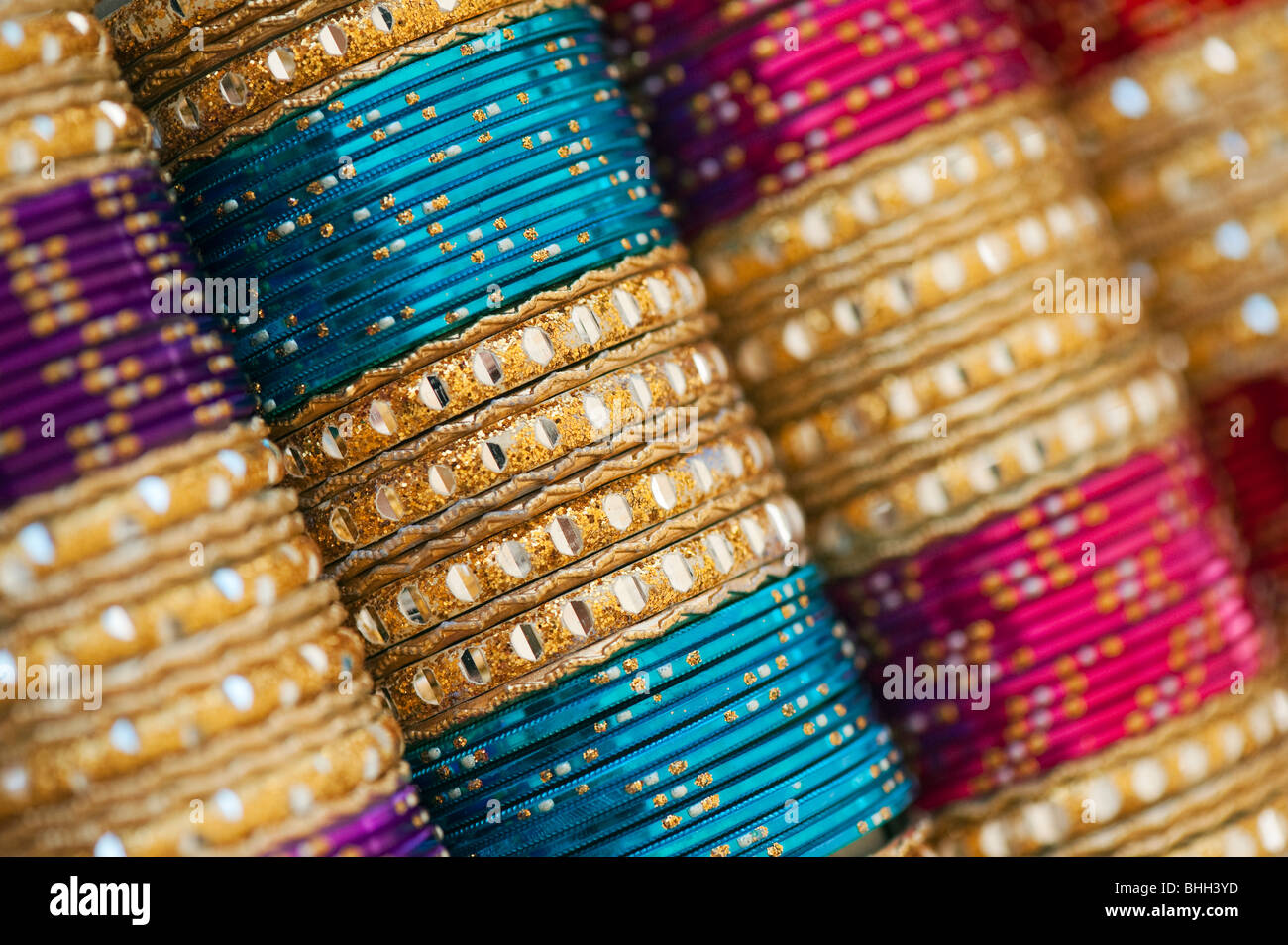 Indian womens bangles pattern. India. Selective focus Stock Photo - Alamy
