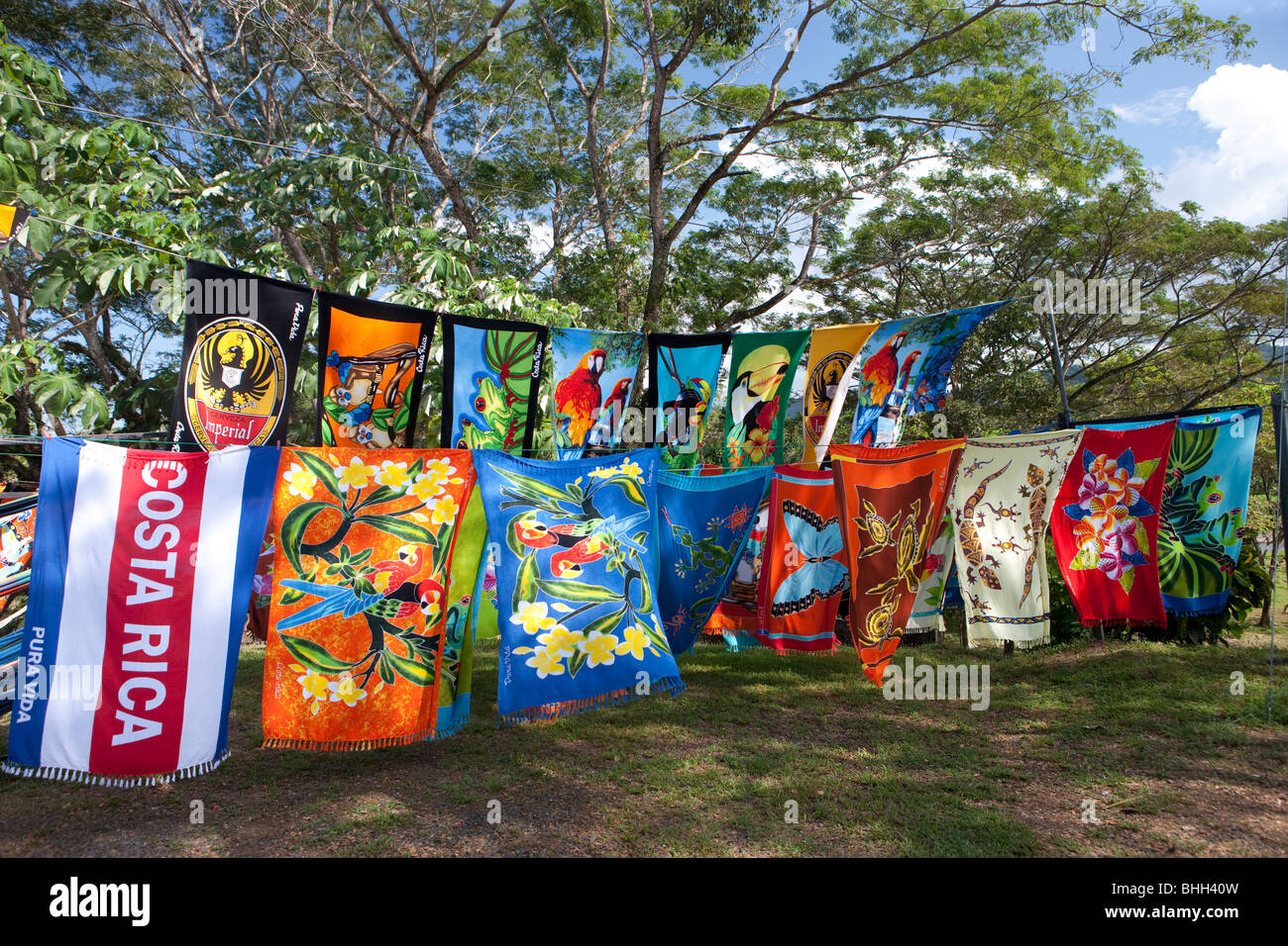 Sarong stall in Puntarenas, Costa Rica Stock Photo - Alamy