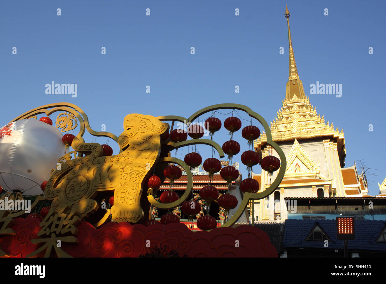 Chinese Tiger , Chinese new year festival at Yaowarat Road , Bangkok 's ...