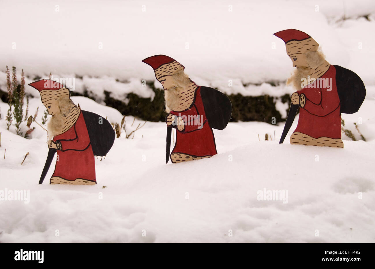 Father Christmas in the snow Stock Photo - Alamy