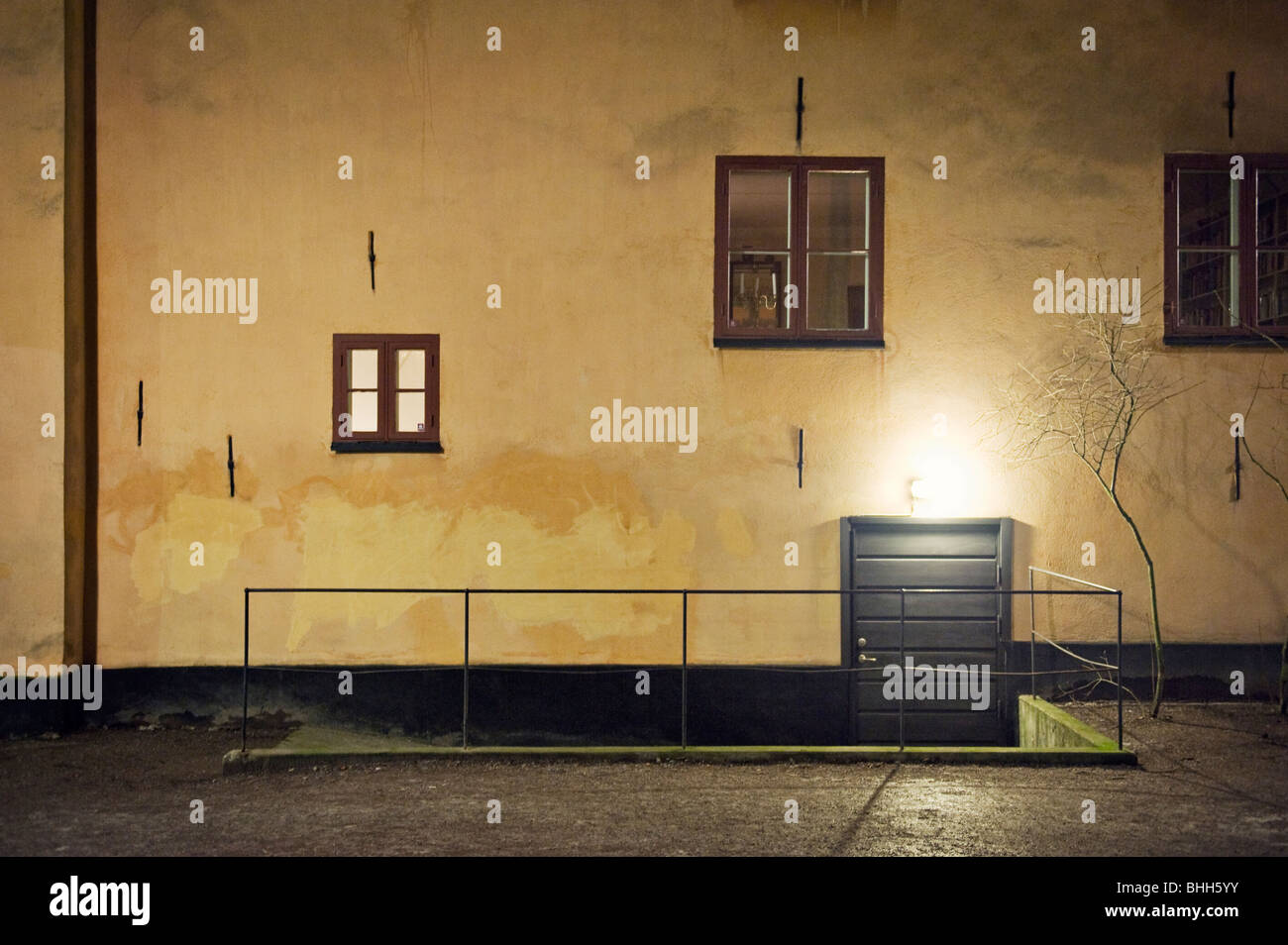 A wall at night, Sweden Stock Photo - Alamy
