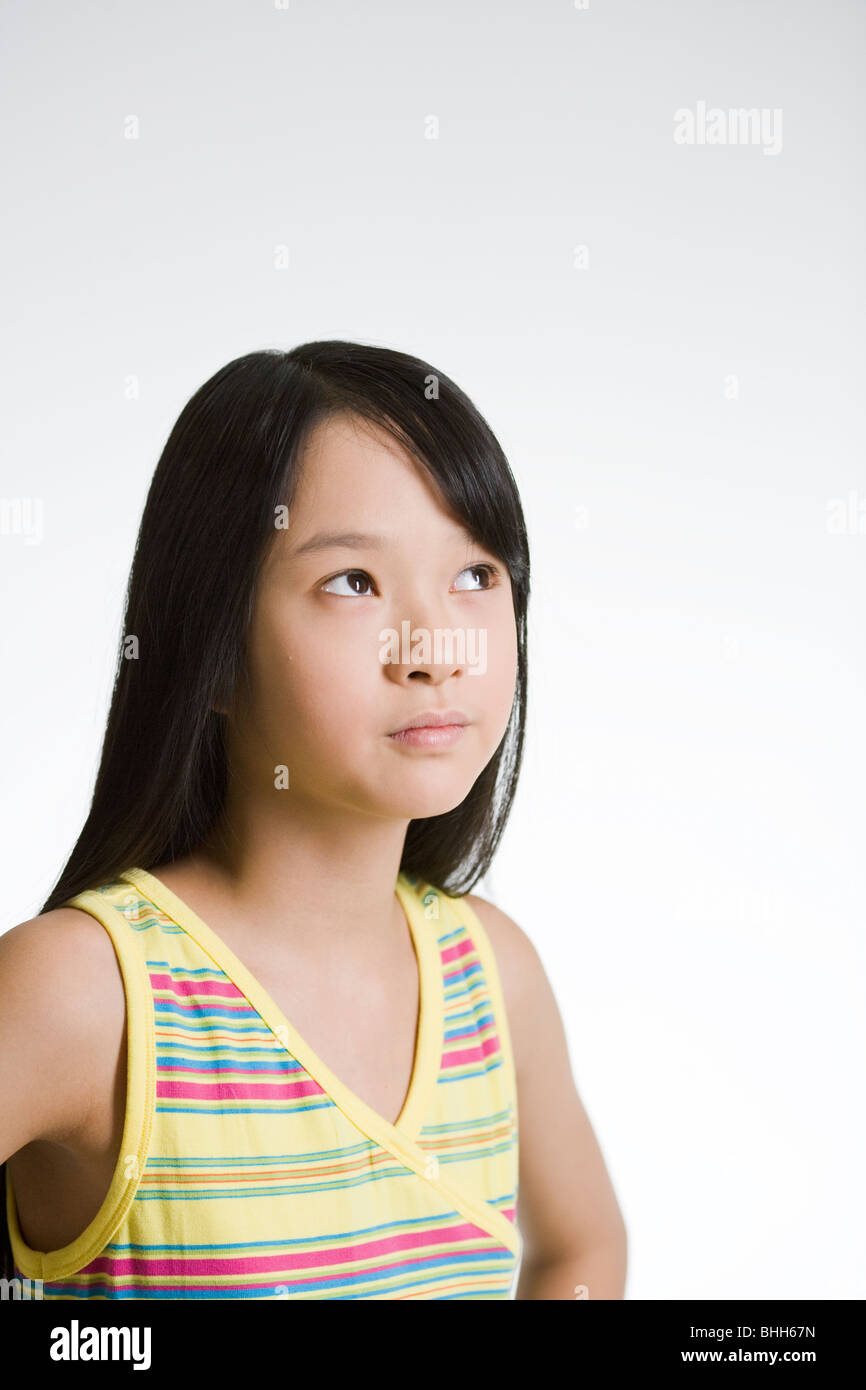 Girl looking up Stock Photo - Alamy