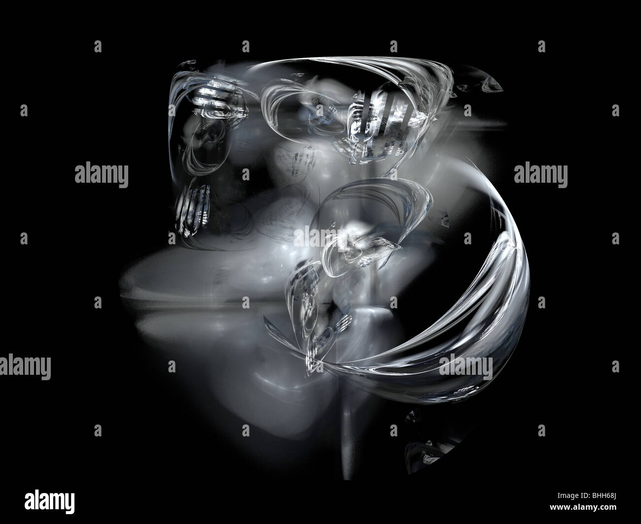 Fractal chrome demonic creature, computer generated Stock Photo - Alamy