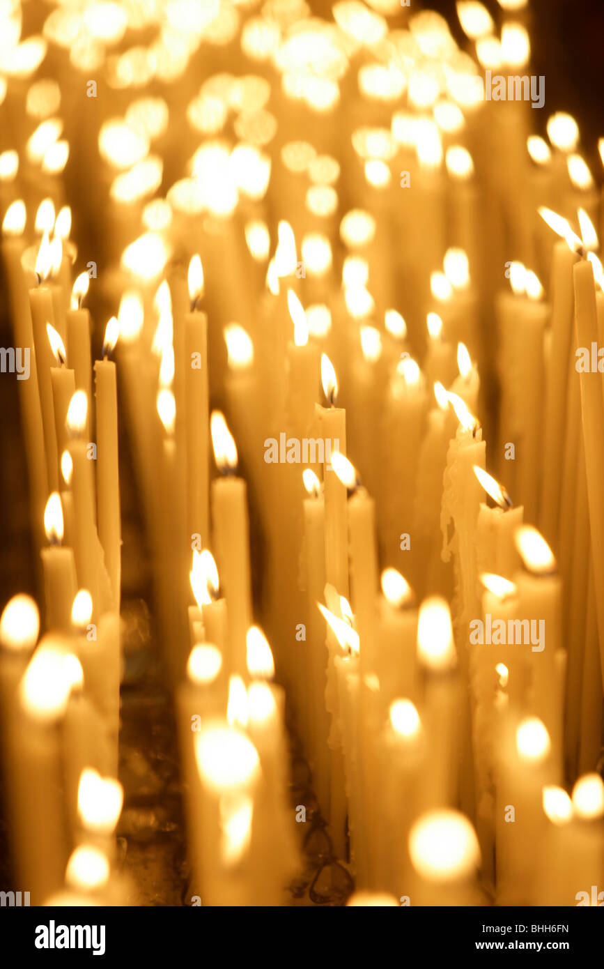 Candlelights in a cathedral, Italy Stock Photo - Alamy