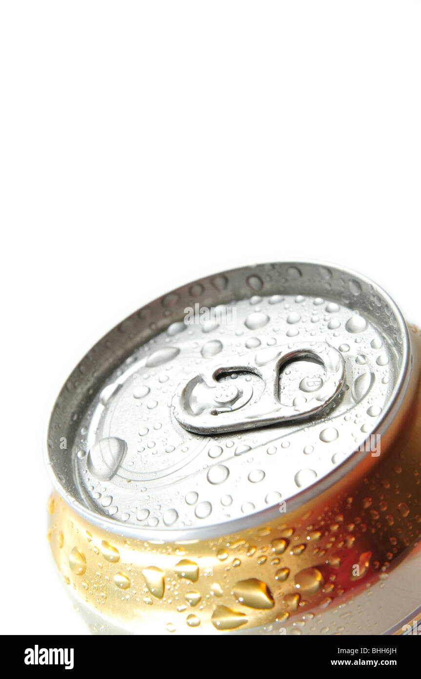 Can of cold beer isolated on the white background Stock Photo - Alamy