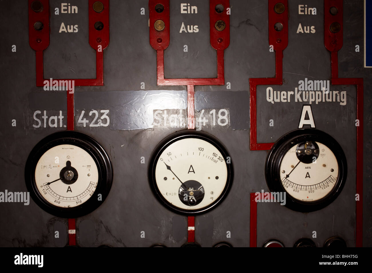 Meters for electric power, Germany Stock Photo - Alamy