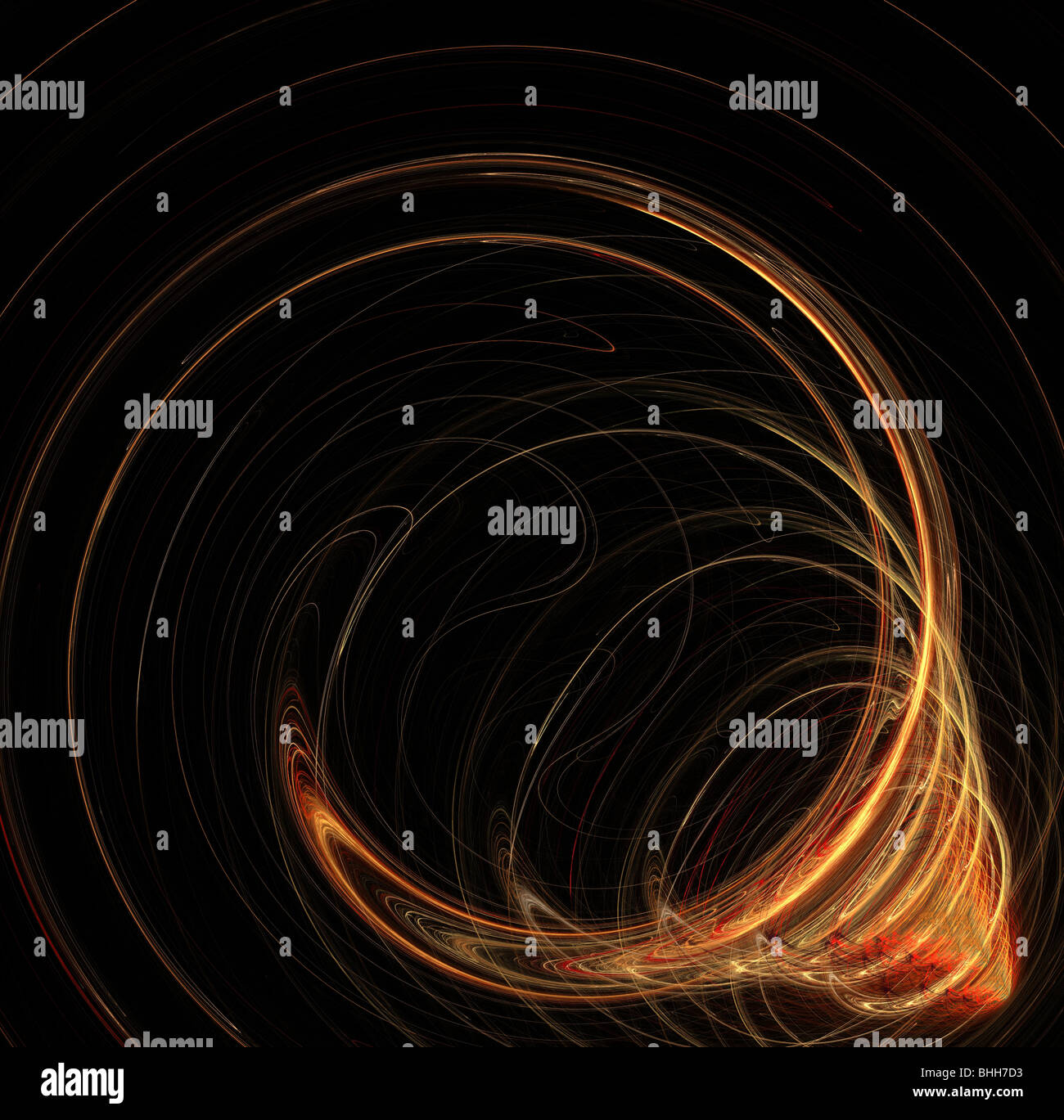 Line of fire on black background Cut Out Stock Images & Pictures - Alamy