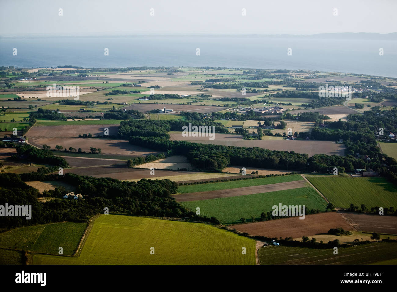 Fields, aerial view, Bastad, Sweden Stock Photo - Alamy