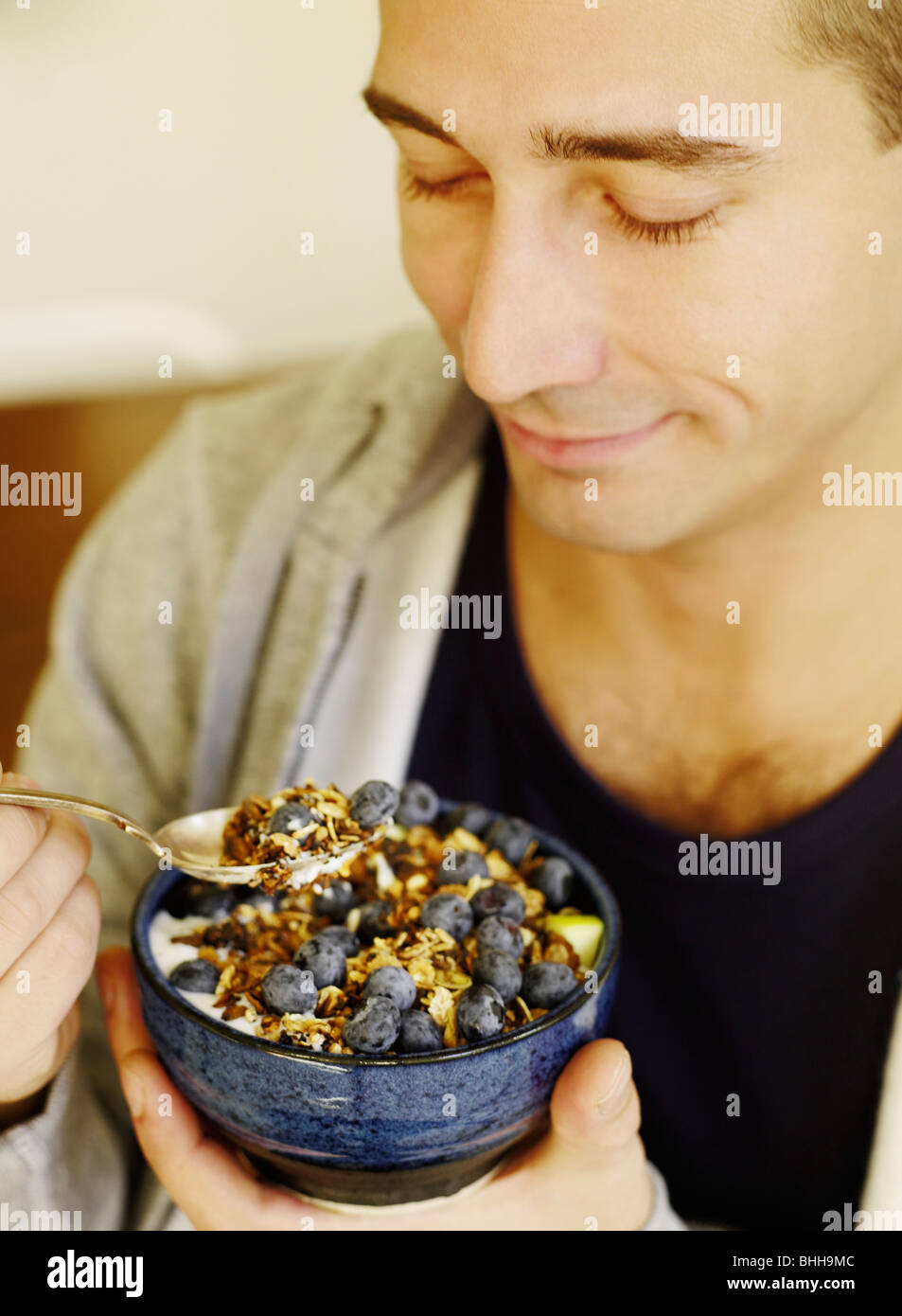 A man having breakfast, Sweden Stock Photo - Alamy