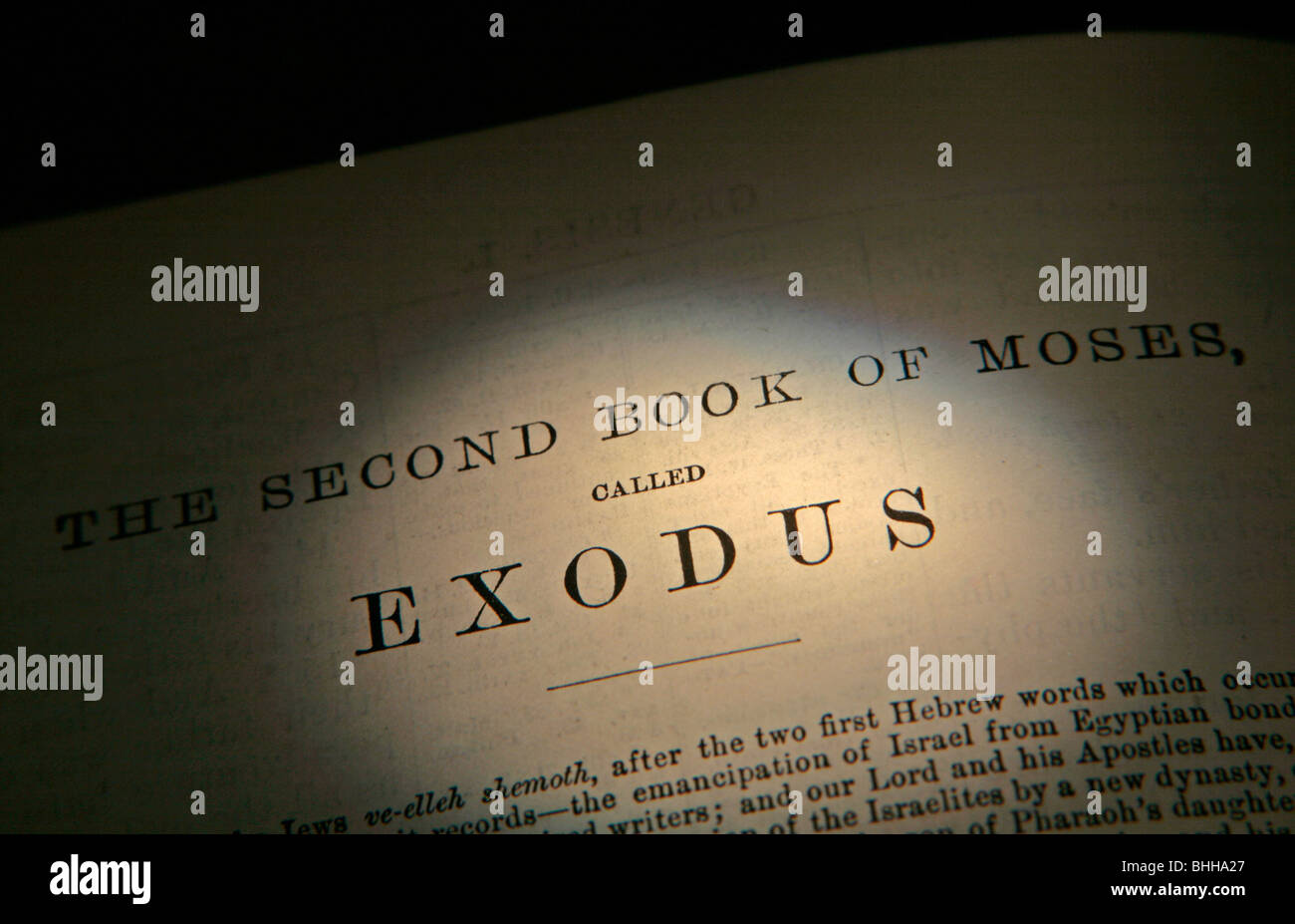 Old Testament Exodus Title page from the King James Version of the ...