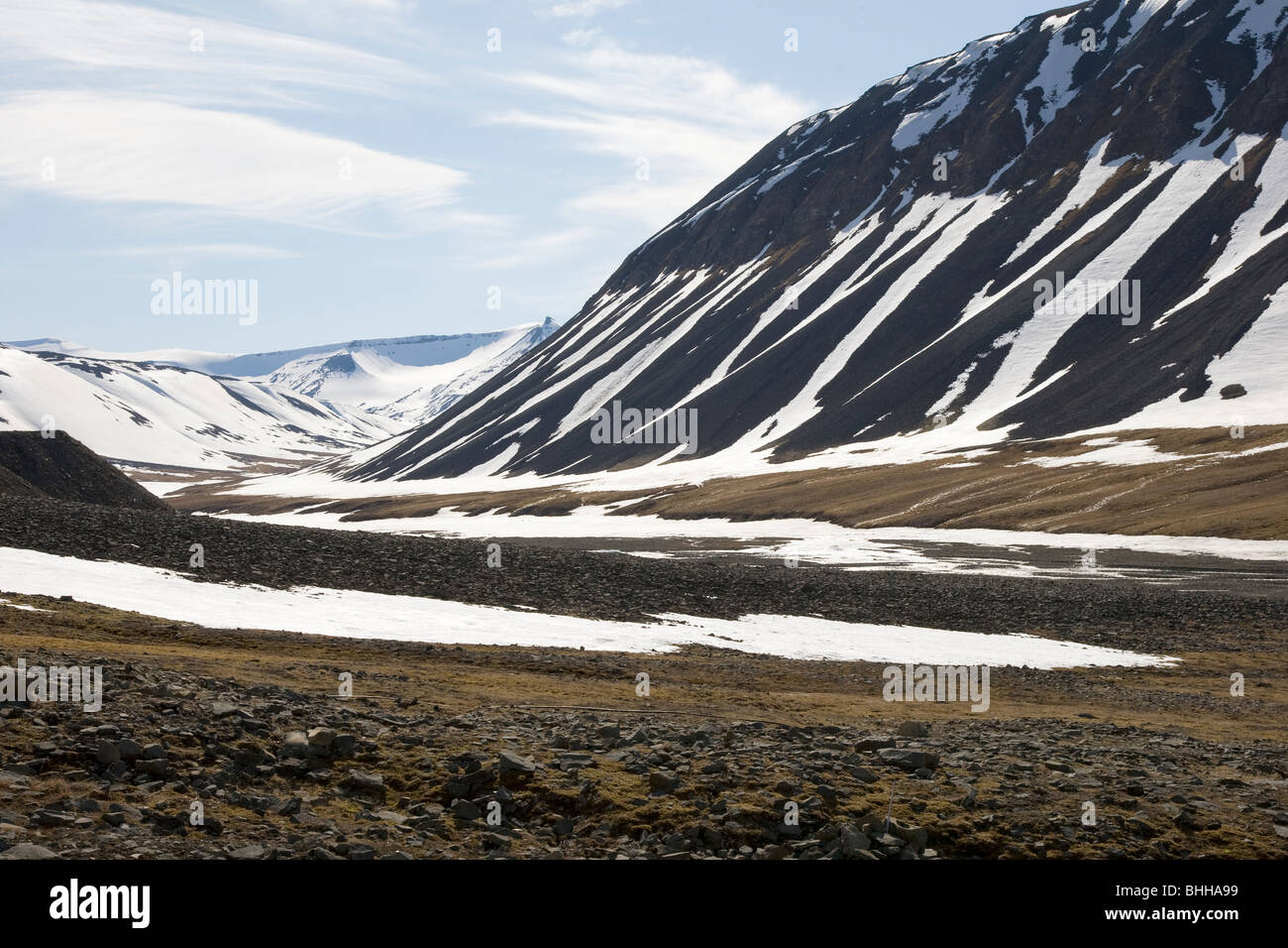 Spring in Bjorndalen, Spitzbergen, Svalbard, Norway Stock Photo - Alamy