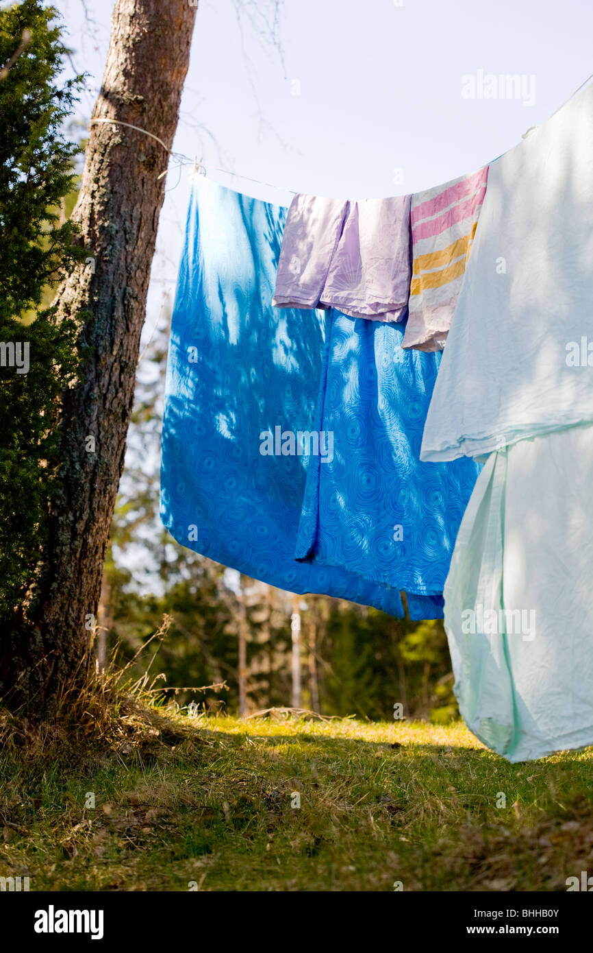 Hang hanging out washing hi-res stock photography and images - Alamy