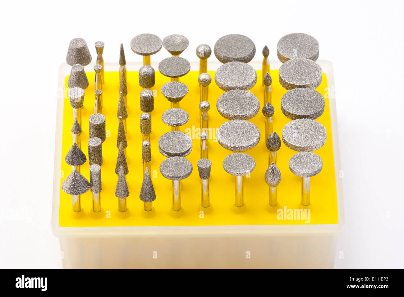 set of diamond coated grinding burrs Stock Photo - Alamy