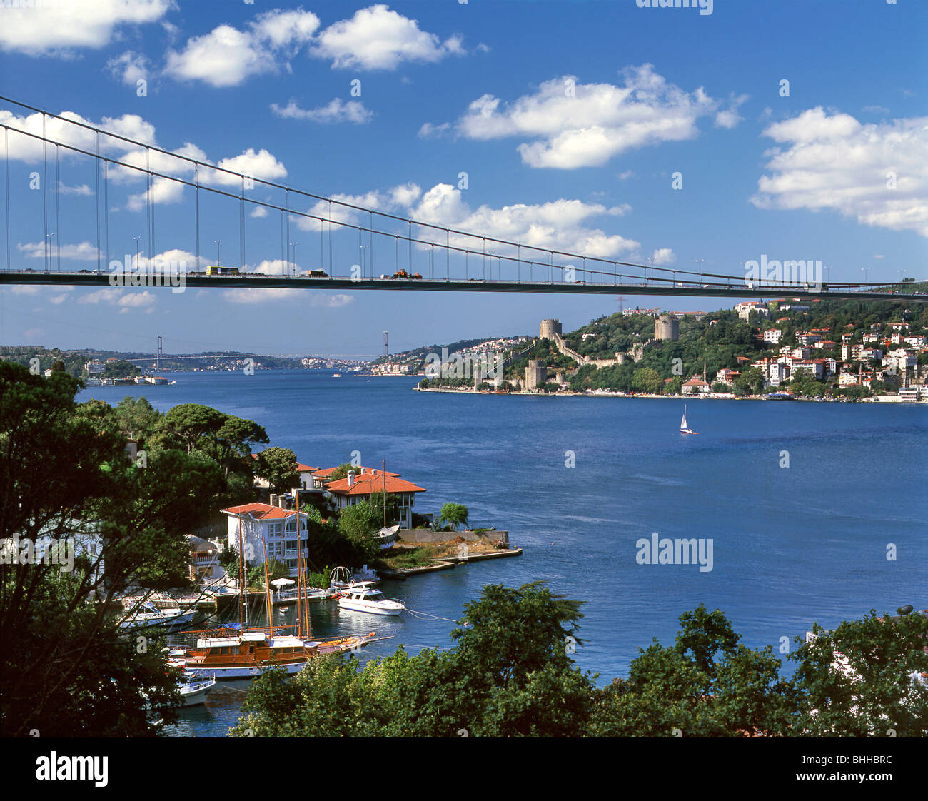 Bosphorus Fatih Sultan Mehmed Bridge and Bosphorus Istanbul, Turkey ...