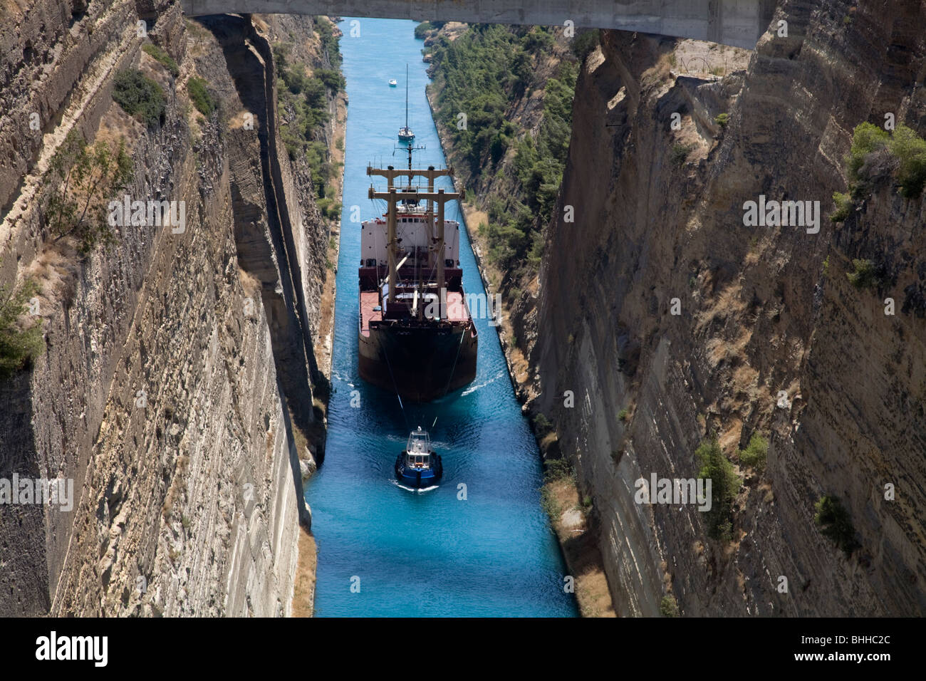 Corinth Canal Isthmus of Corinth Pelponnese Greece Stock Photo - Alamy