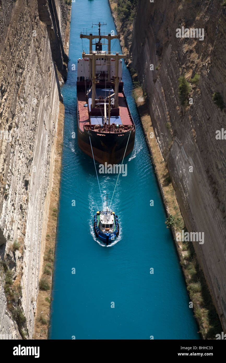 Corinth Canal Isthmus of Corinth Pelponnese Greece Stock Photo - Alamy