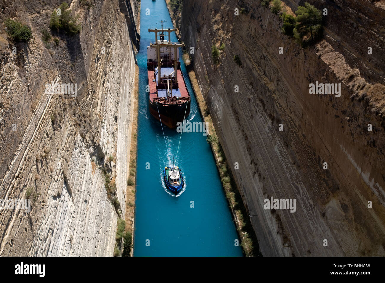 Corinth Canal Isthmus of Corinth Pelponnese Greece Stock Photo - Alamy