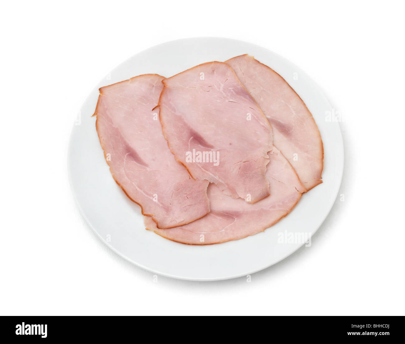 Ham meat plate Cut Out Stock Images & Pictures - Alamy